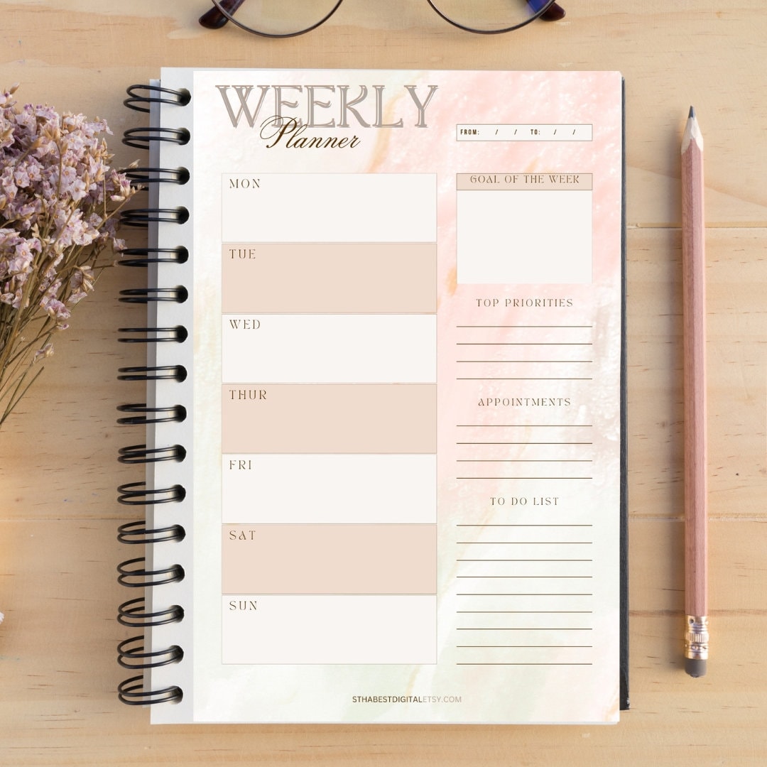 Colorful Weekly Planner, Printable Planner, Digital Planner, Instant ...