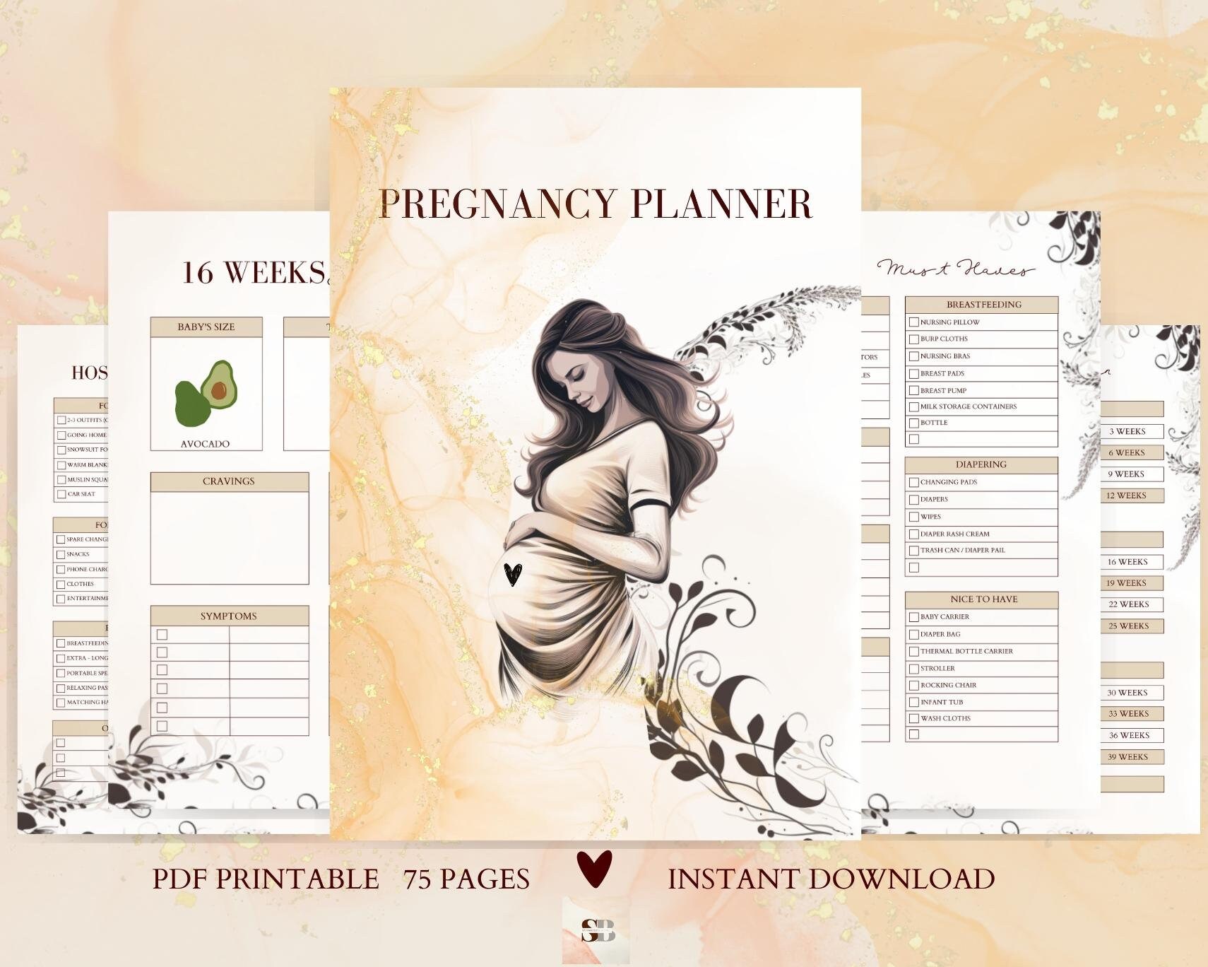Pregnancy Planner Printable Pregnancy Journal Printable Pregnancy ...