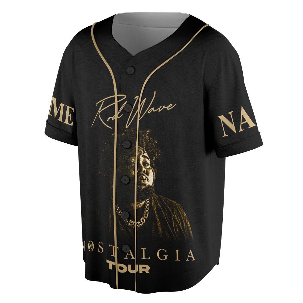 Custom Name Rod Wave 2023 Tour Baseball Jersey, Nostalgia And Friends ...