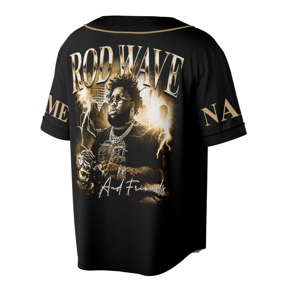 Custom Name Rod Wave 2023 Tour Baseball Jersey, Nostalgia And Friends ...