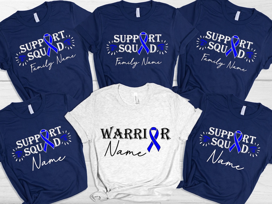Colon Cancer Support Squad Shirt: Colorectal Cancer Awareness Tee - Etsy