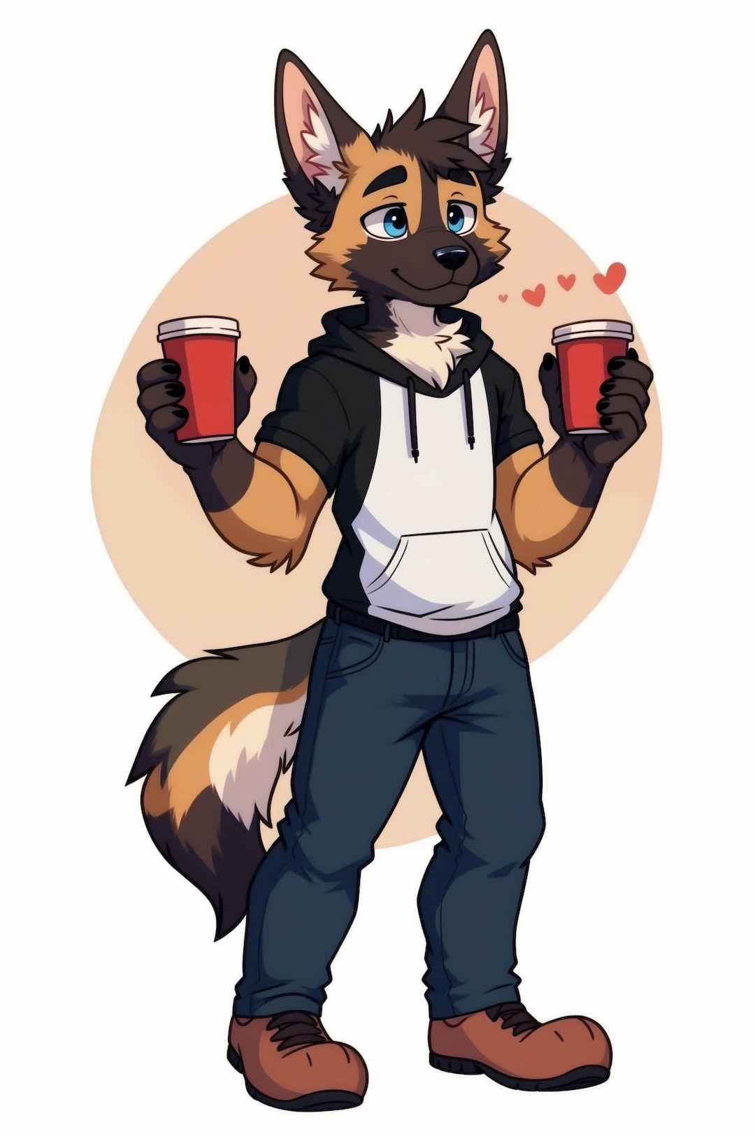 German Shepard - Furry Adopt , Adoptable Fursuit Character , Art Print ...