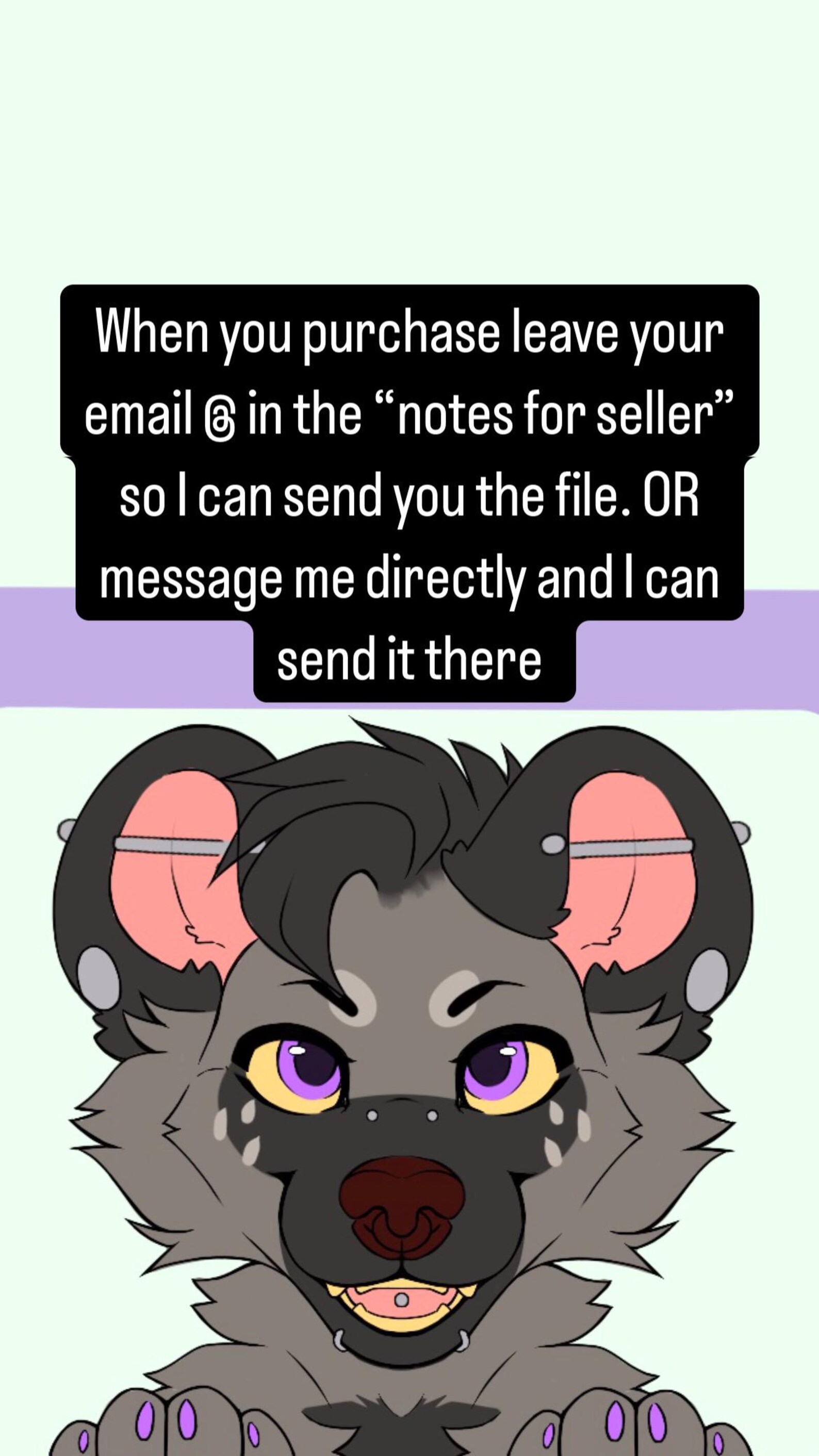 Ice Hyena - Furry Adopt , Adoptable Fursuit Character , Art Print ...