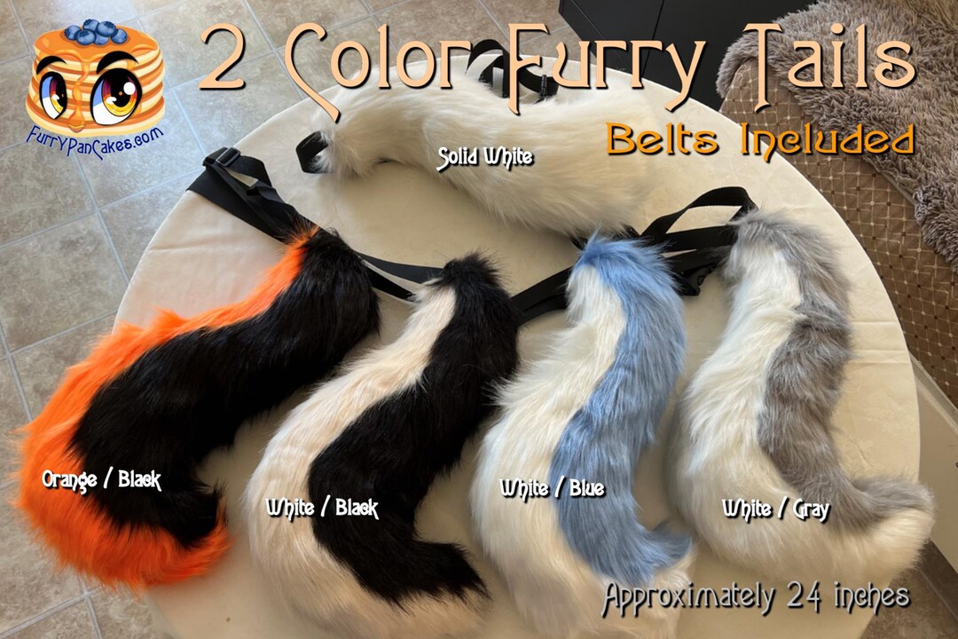 2 Color Furry Tails - 8 Colors - Approximately 24 Inches Long - Furrys ...