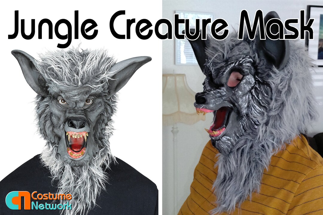 Jungle Creature Wolf Mask Werewolf Mask Wolf Mask Latex Kids Adults ...
