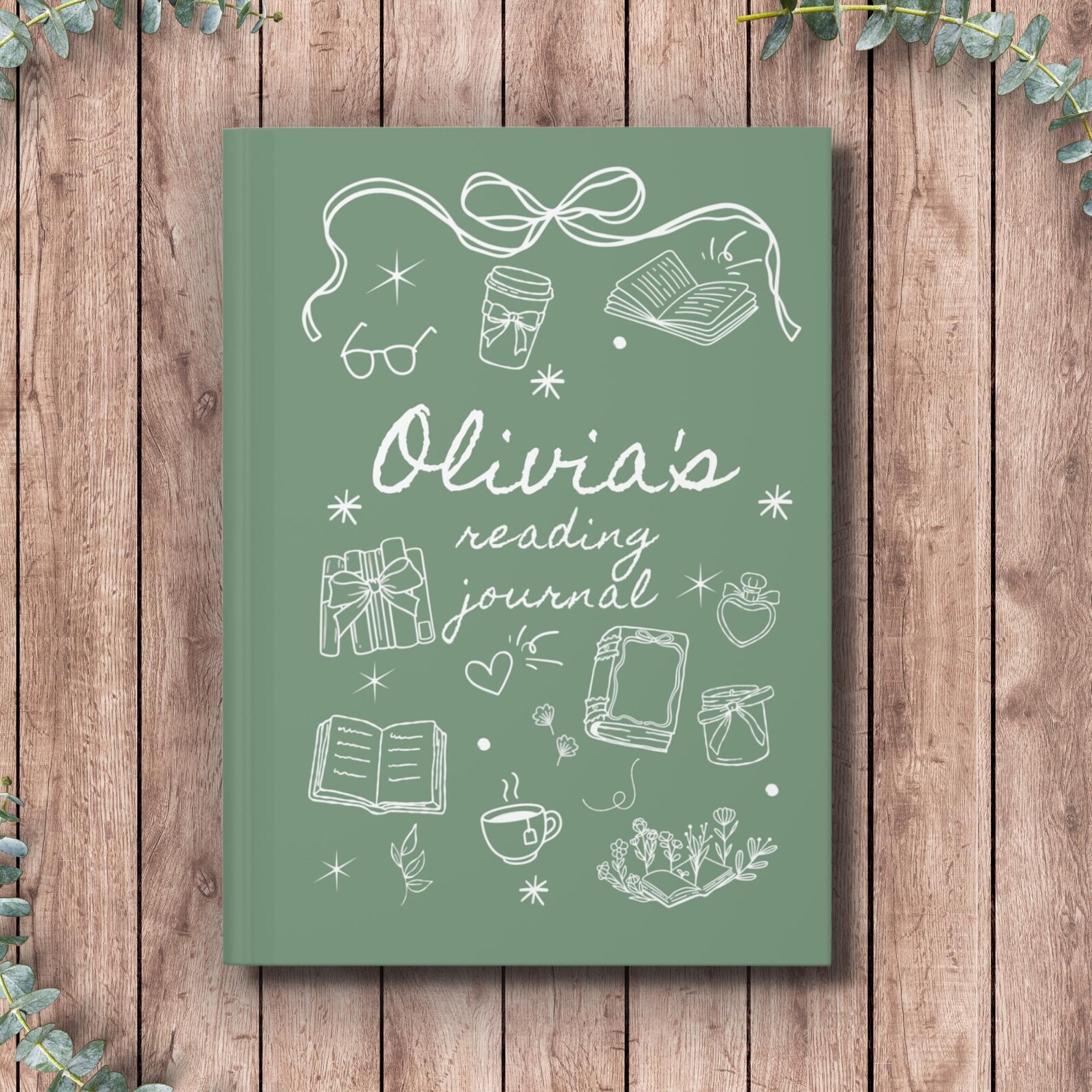 Personalized Reading Journal, Book Tracker for A Book Lover. Bookish ...