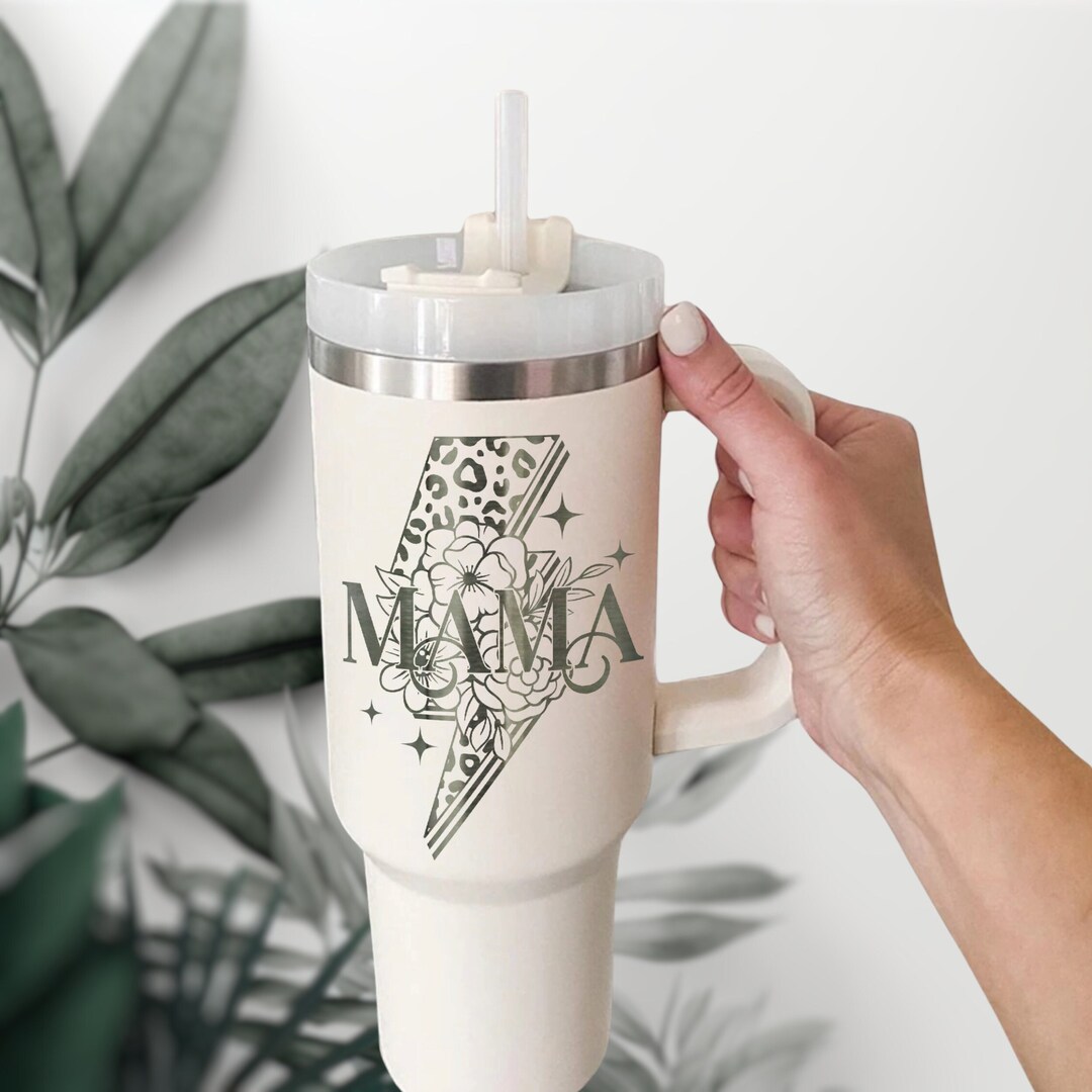 Mama Tumbler With Handle, Trendy Mama Water Bottle, New Mom Travel Mug ...