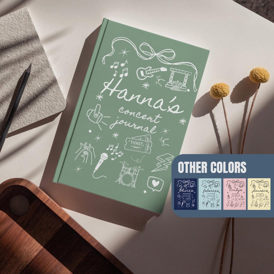 Personalized Concert Journal, Log Book for Concert and Music Lovers ...
