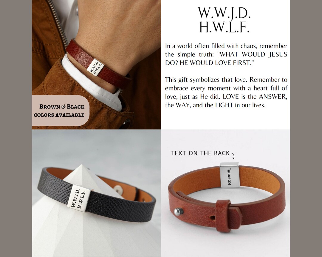 WWJD What Would Jesus Do HWLF He Would Love First Bracelet for Men ...