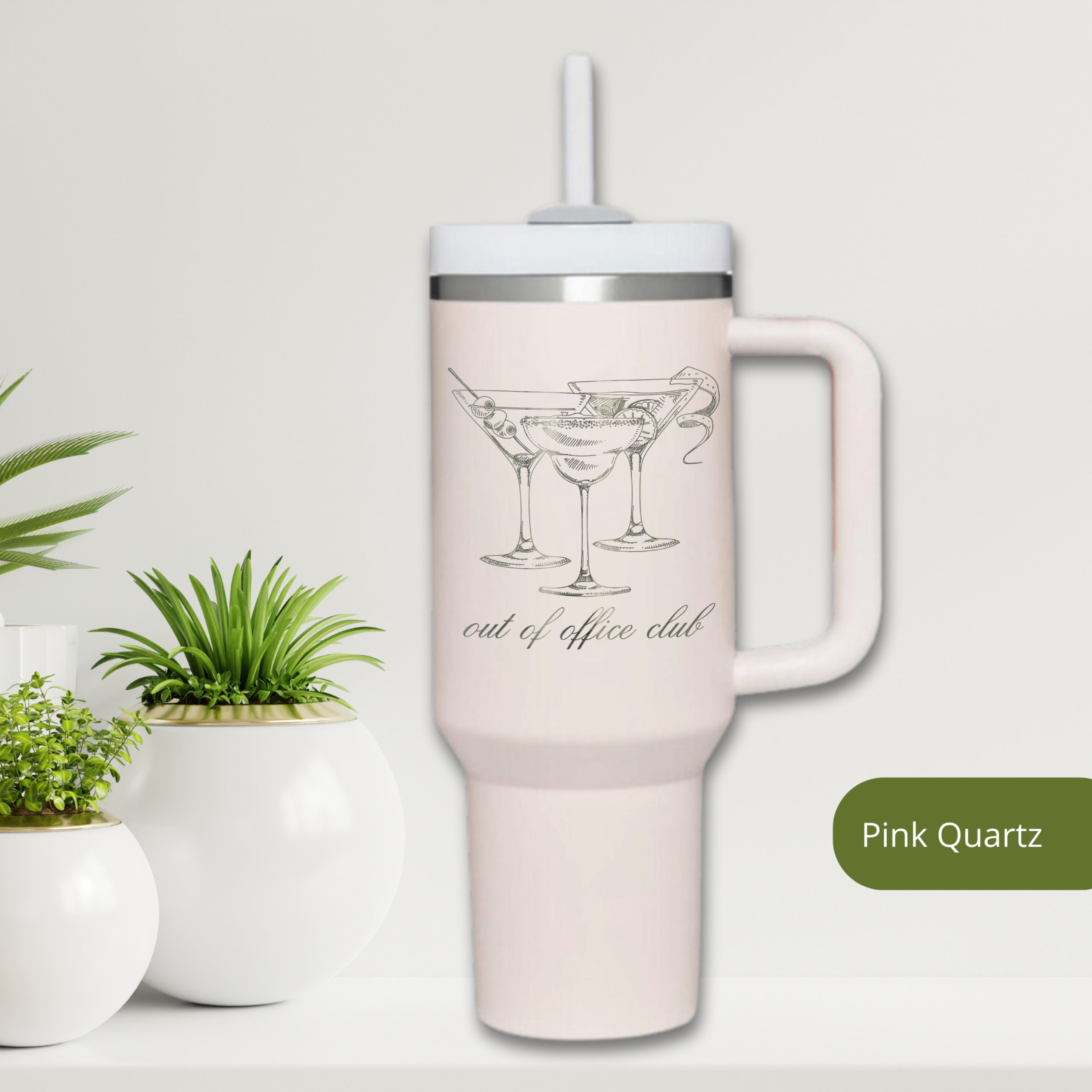 Out of Office Club Tumbler With Handle, Coquette Water Bottle, 90s ...