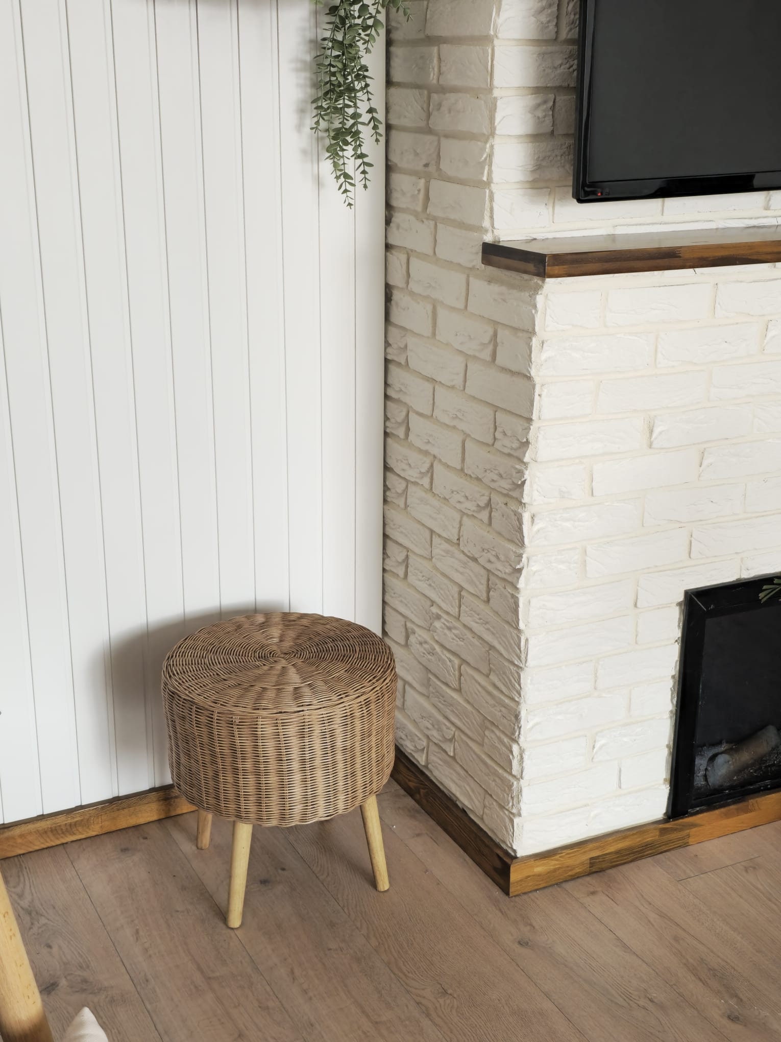 Pouf Bench Wicker Hand Knitted Pouf Bench Ottoman Pouf 35cm Stool ...