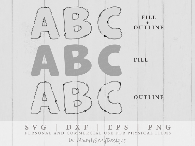 Letras de Doodle transparentes / SVG / PNG / Alfabeto de - Etsy México