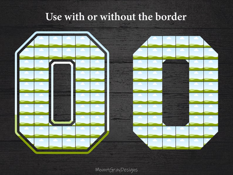 Number Photo Collage Template, Editable Canva Frames Template, Custom ...