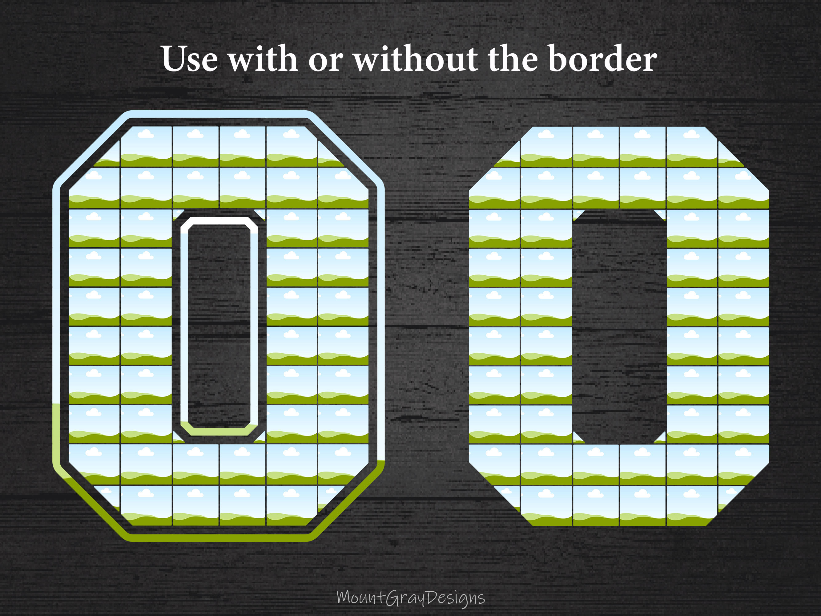 Number Photo Collage Template, Editable Canva Frames Template, Custom ...