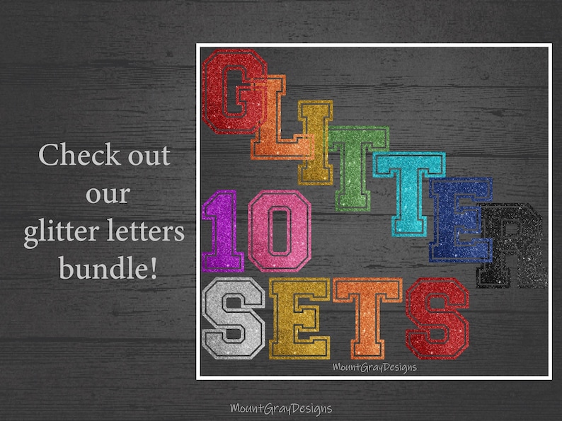 Blue Glitter Letters PNG, Faux Glitter Alphabet, College Varsity ...