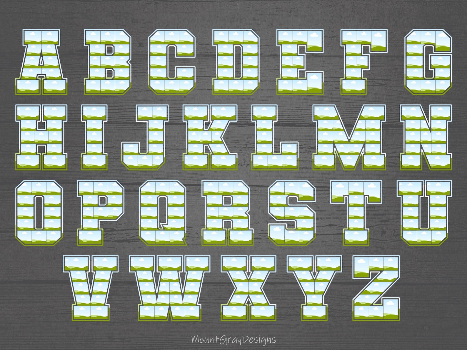 Letters & Numbers Photo Collage Template, Alphabet Photo Collage, Canva ...