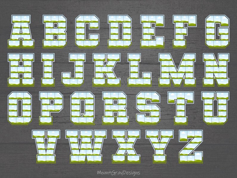 Letters & Numbers Photo Collage Template, Alphabet Photo Collage, Canva ...