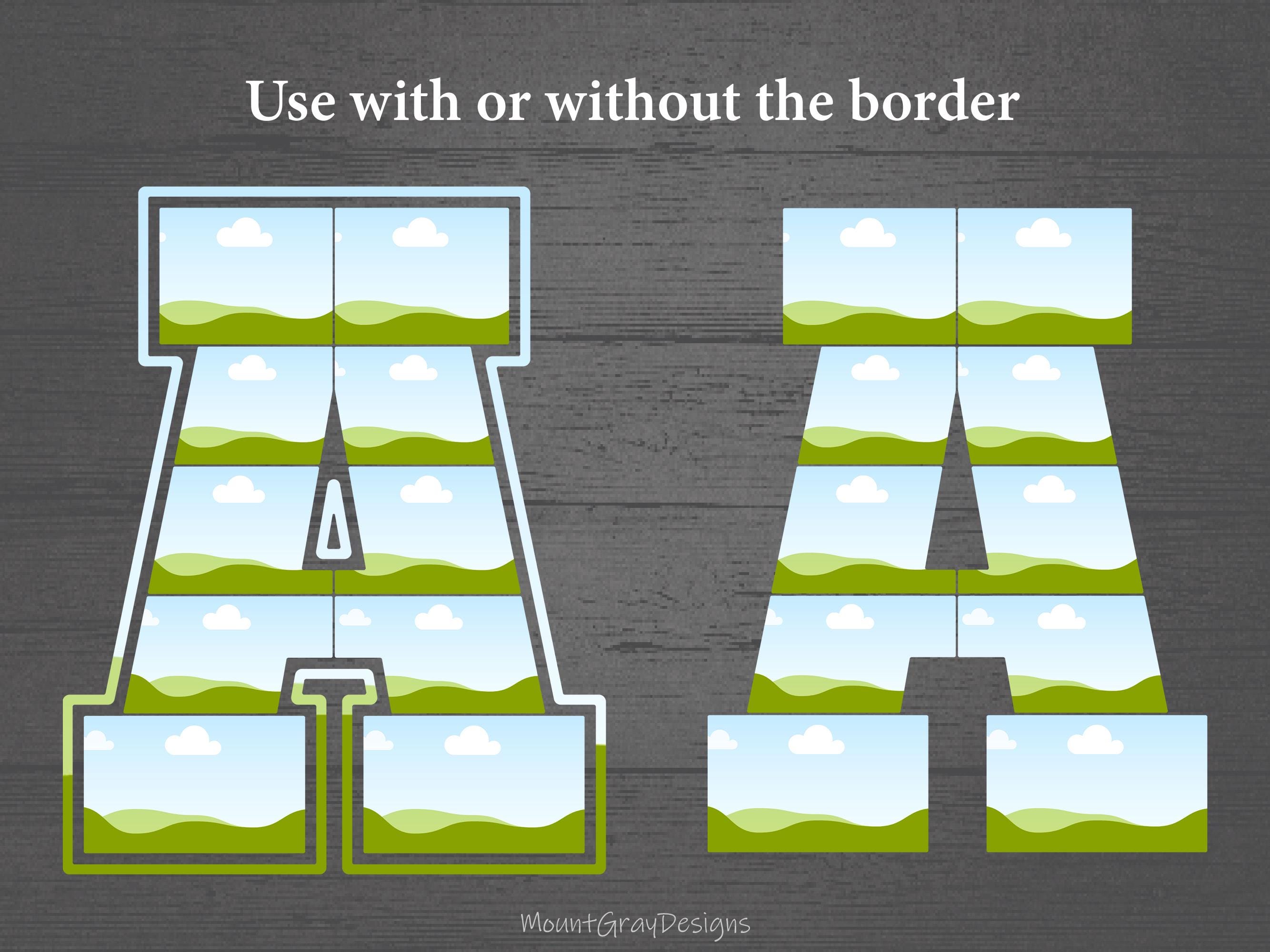 Letters & Numbers Photo Collage Template, Alphabet Photo Collage, Canva ...