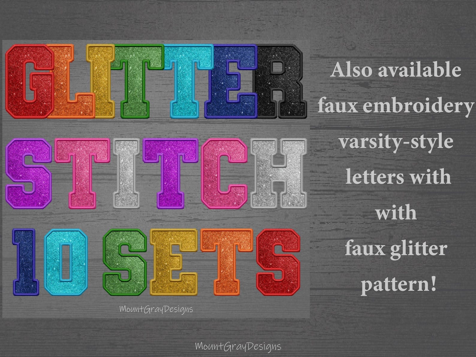 Faux Embroidery Letters PNG Alphabet, Turquoise Sequin Varsity Letters ...