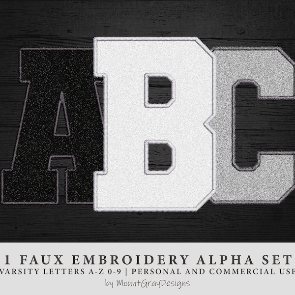 Sports Embroidery Font - Etsy