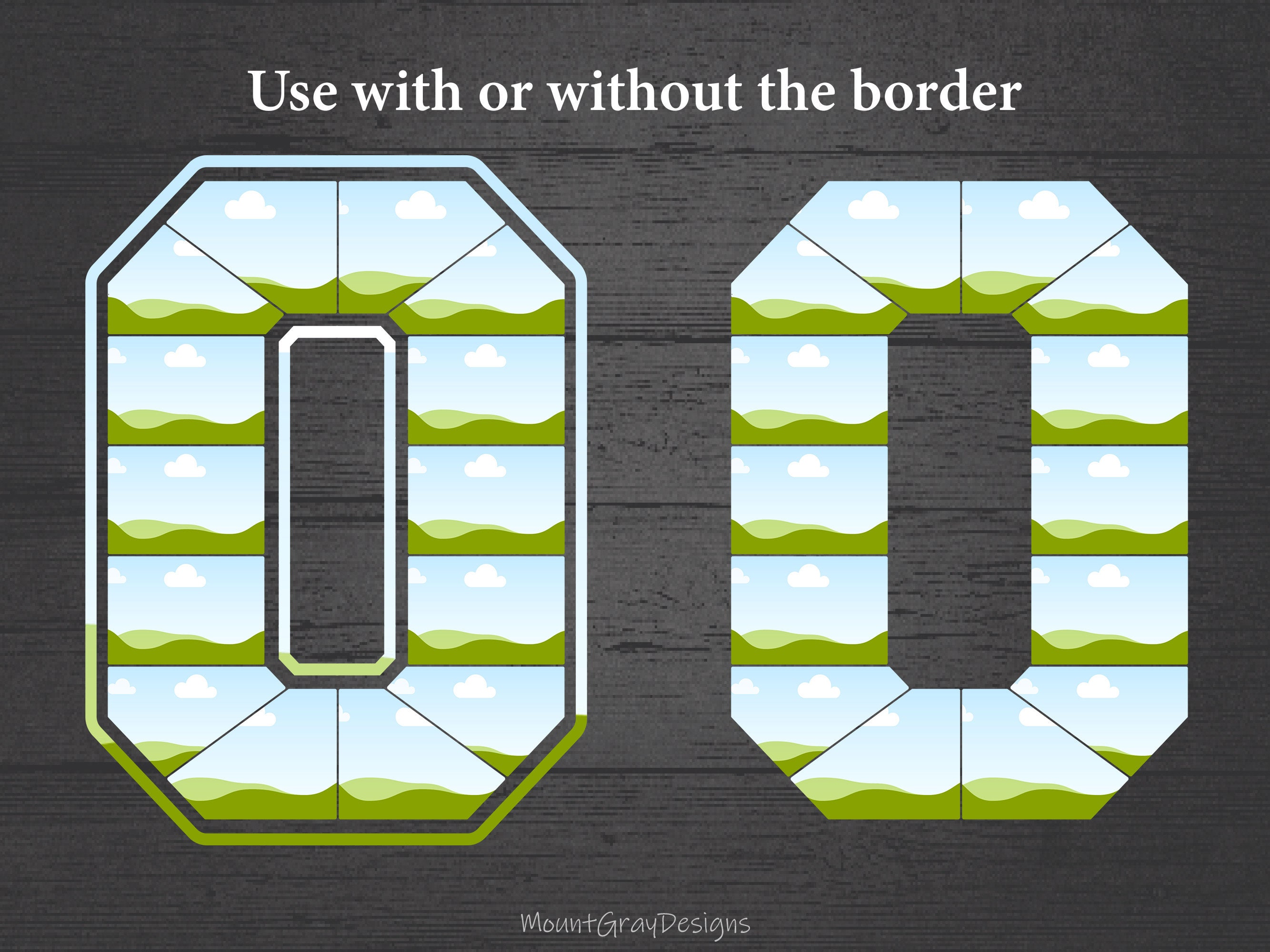 Number Photo Collage Template, Editable Canva Frames, Custom Picture ...