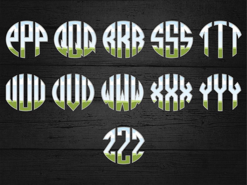 Faux Embroidery Monogram Letters, PNG, Canva Frames, Fillable Letters, Drag and Drop ...