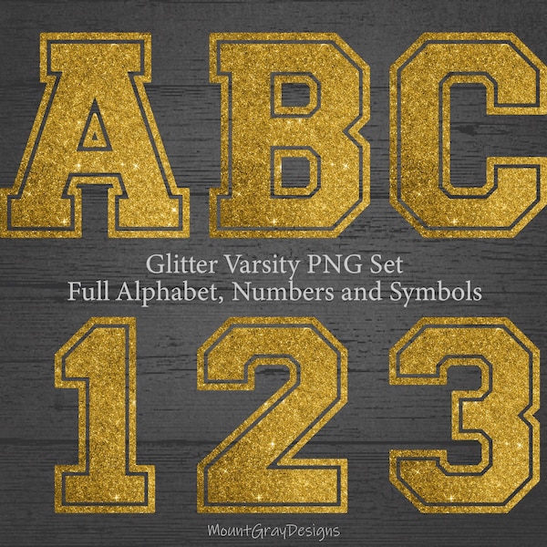 Gold Glitter Letters - Etsy