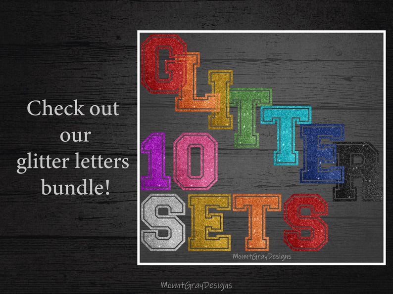 Faux Sequin Letters PNG, Red Varsity Letters, Collegiate Font, Sports ...