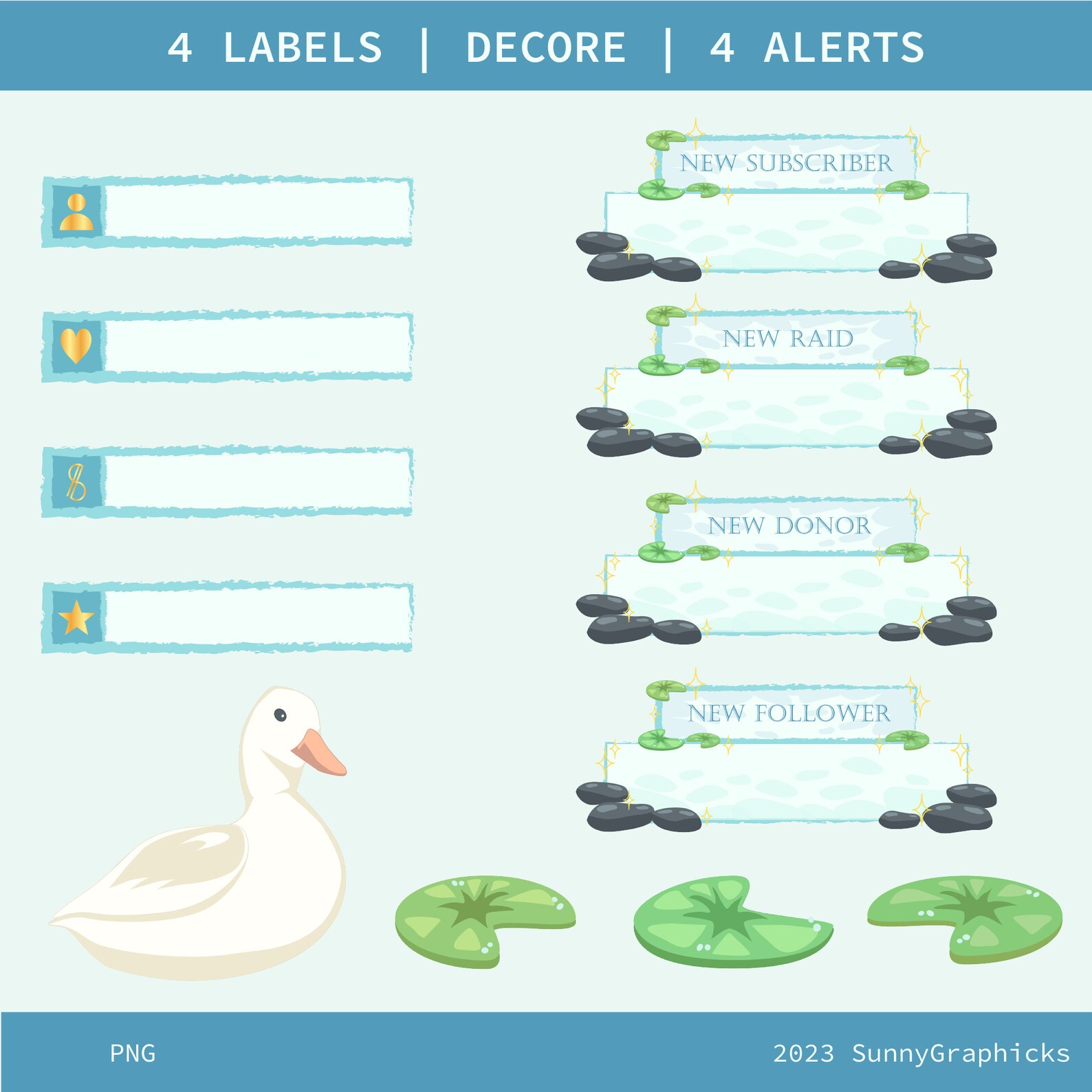 Animated Cozy Twitch Overlay Duck Themed Cotagecore Stream Package ...