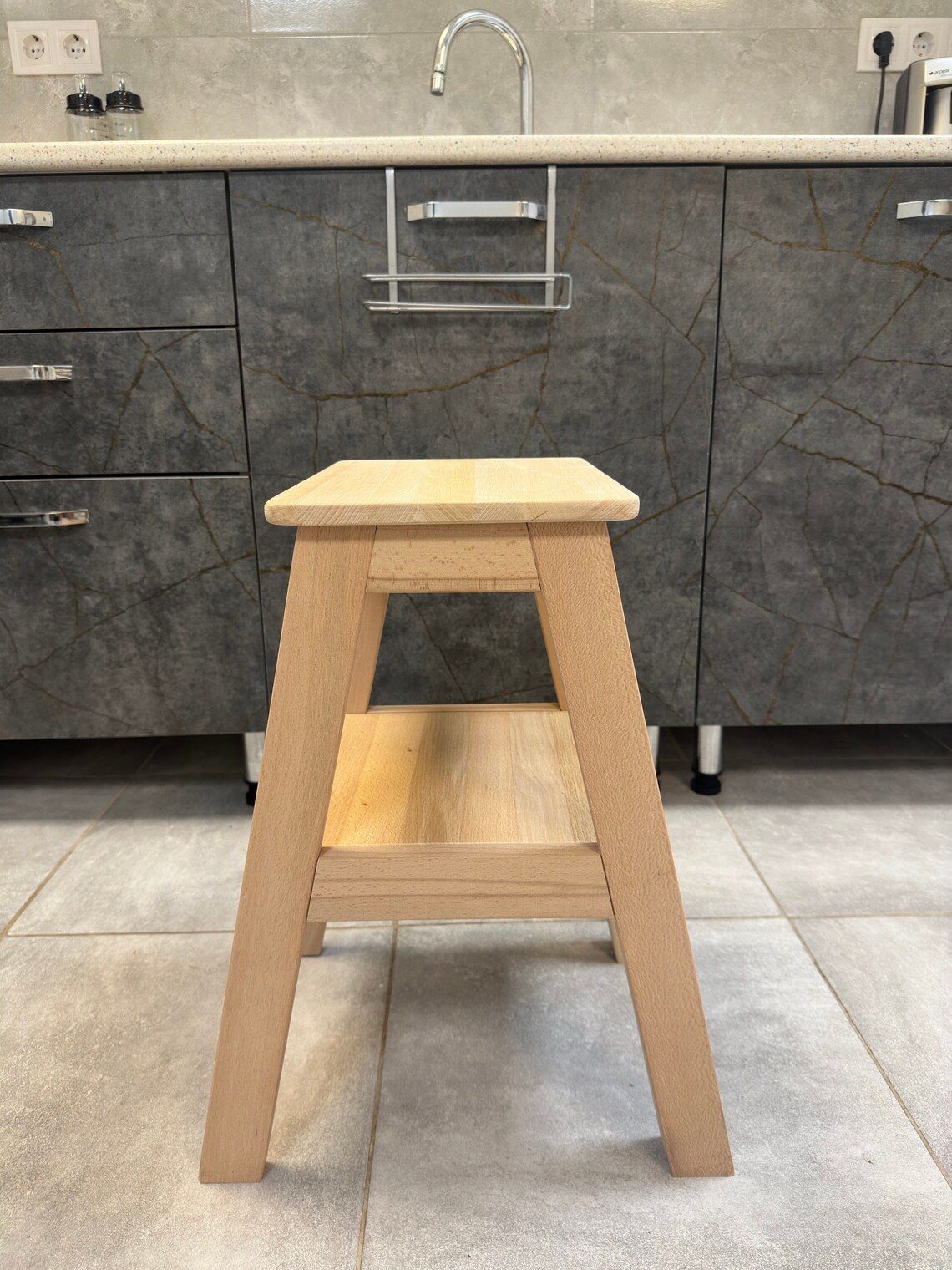 Step Wooden Stool, Library Stool, Stool With Drawers, Step Ladder for ...