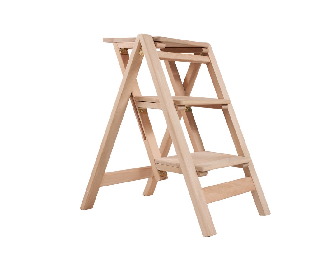 Stool, Step Ladder, Helper Stool, Handmade Stool, Wooden Stool, Kitchen ...