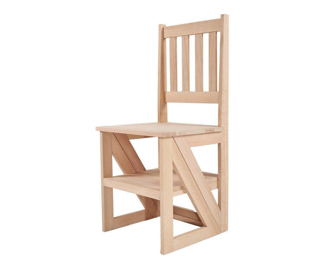 Step Ladder Chair, Handmade Ladder, Step Stool, Functional Ladder ...