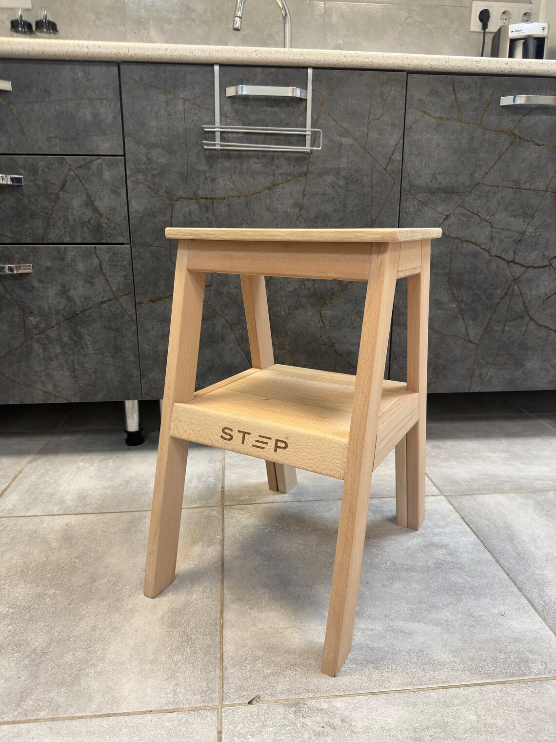 Step Wooden Stool, Library Stool, Stool With Drawers, Step Ladder for ...