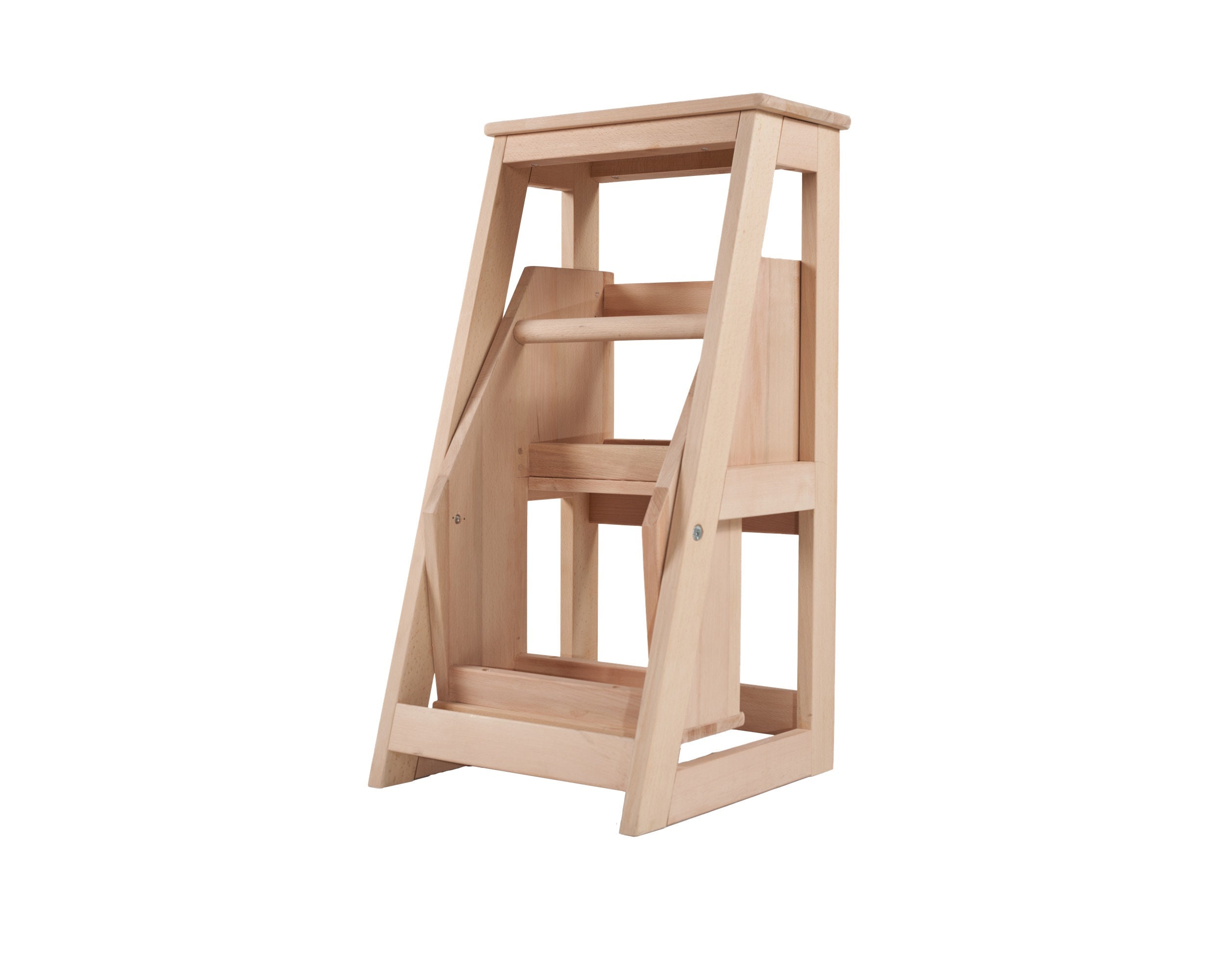 Wooden Stand, Stool Ladder, Boho Home Decor, Inward-folding Stool ...