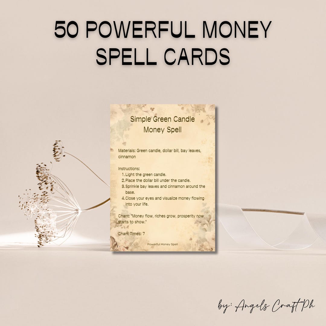 50 Powerful Money Spell Digital Download, Attract Wealth, Financial ...