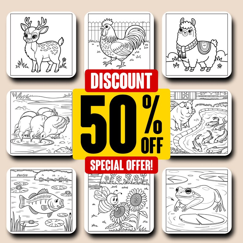 69 Animals Coloring Pages, Printable Animals Coloring Pages, Jungle ...
