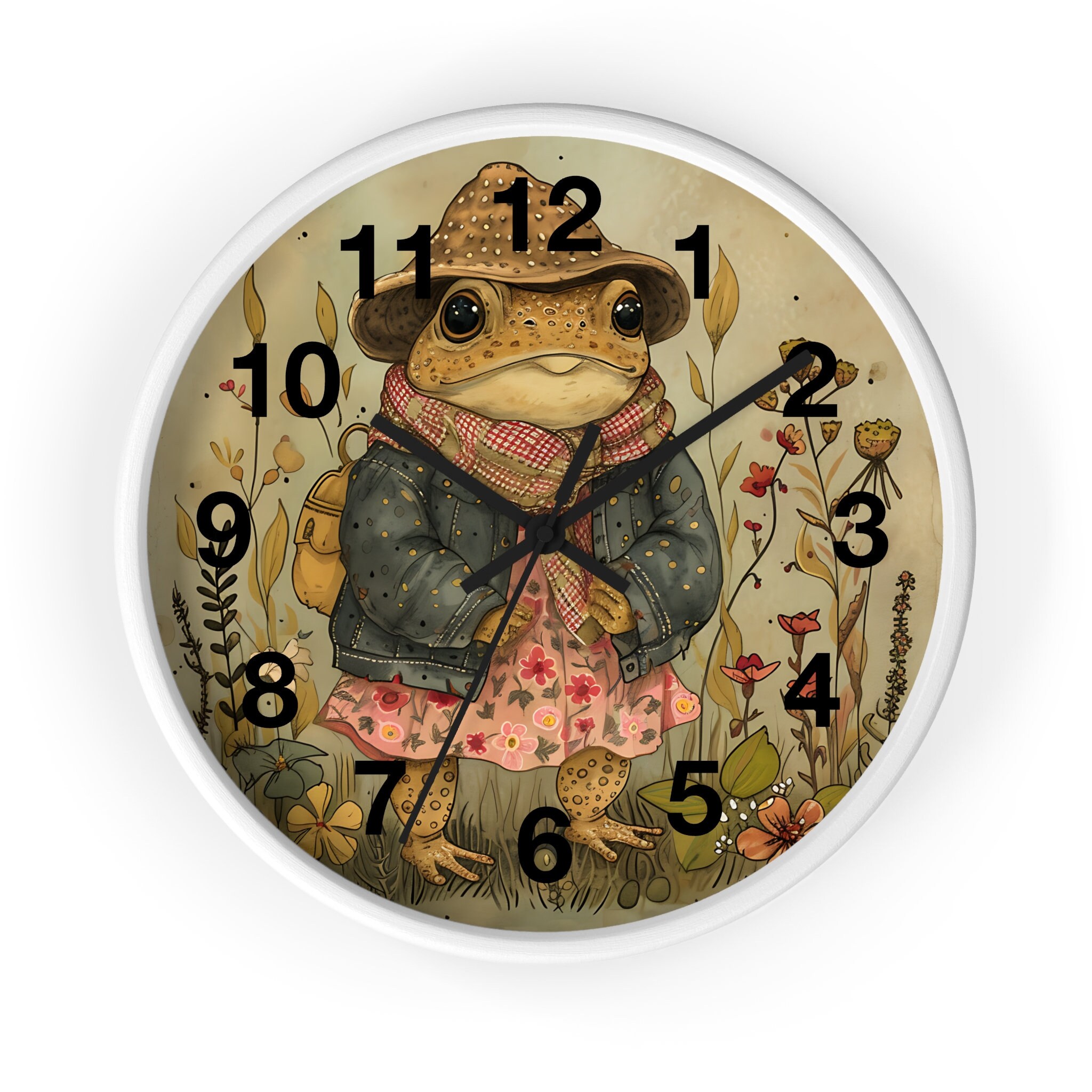 Enchanting Cottagecore Frog Clock: Whimsical Addition to Woodland Kids ...