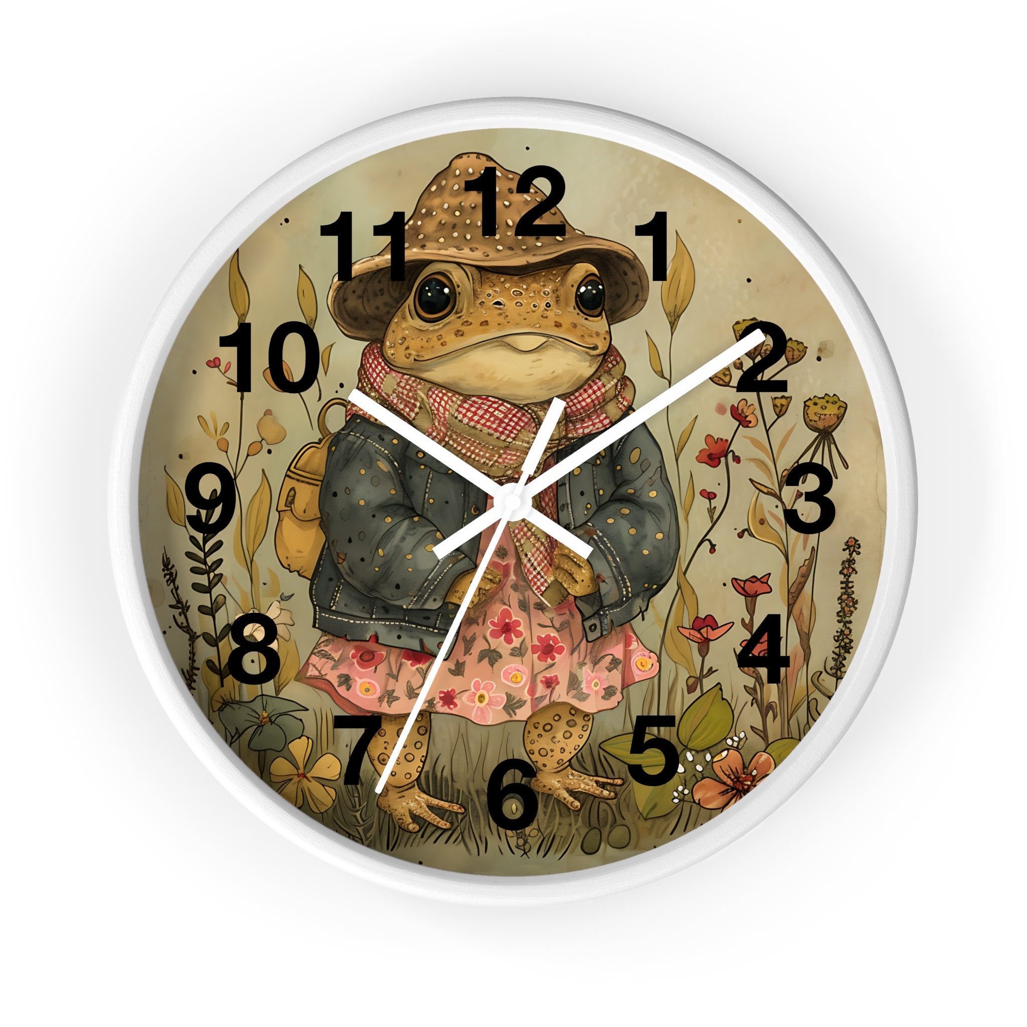 Enchanting Cottagecore Frog Clock: Whimsical Addition to Woodland Kids ...