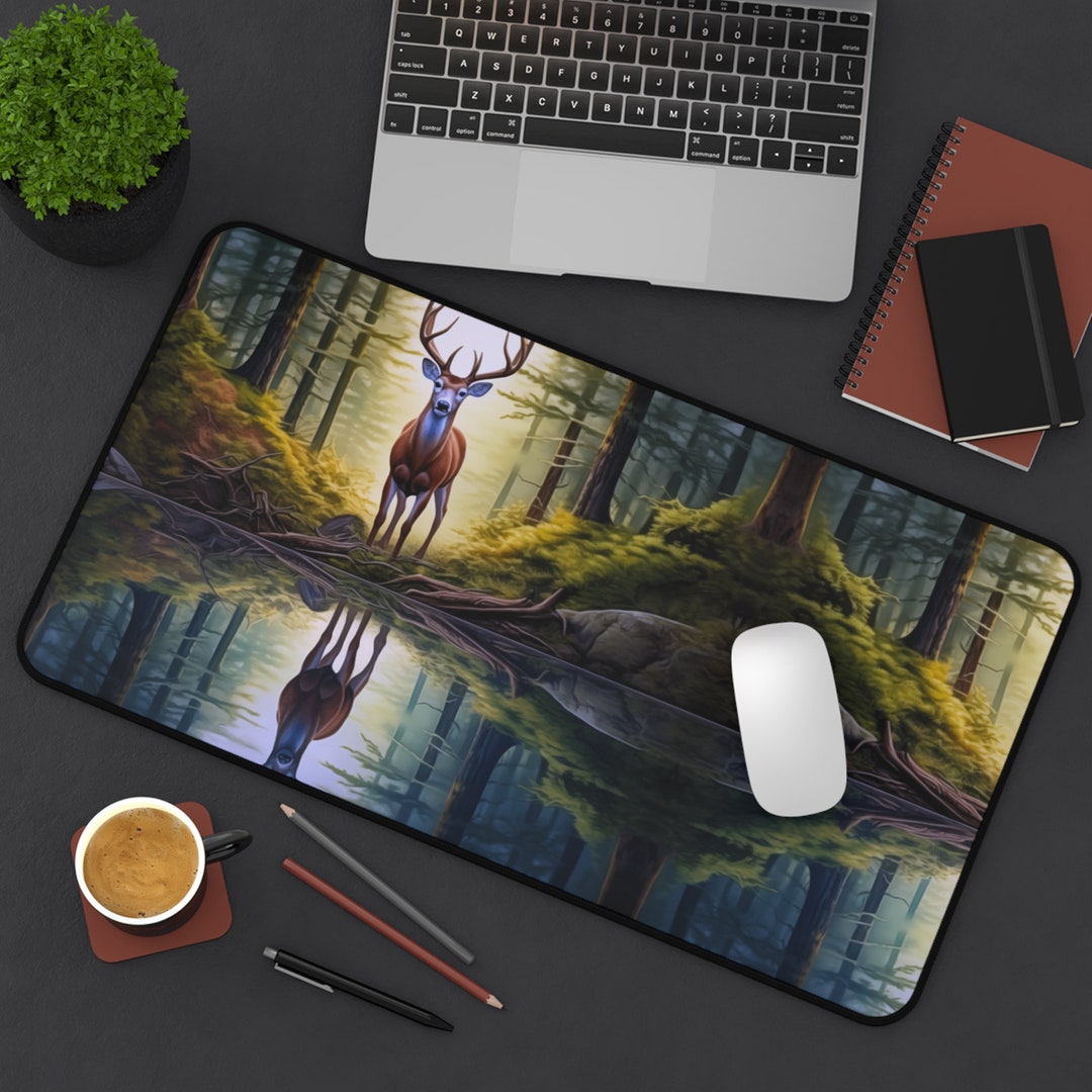 Deer Hunter Desk Mat Gifts for Hunters Colorful Outdoorsy Gifts Deer ...