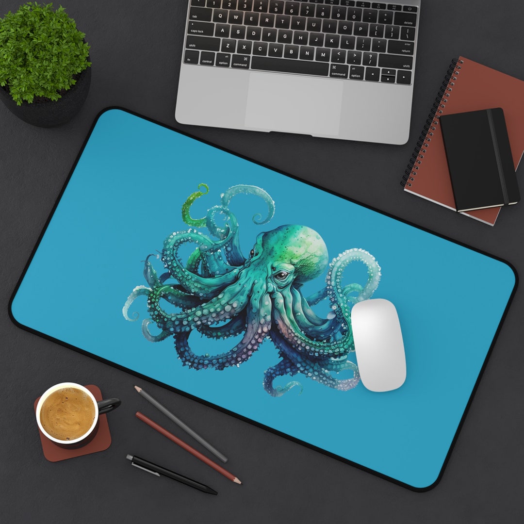 Giant Octopus Desk Mat Unique Desk Accessories Kawaii Desk Mat Cute ...