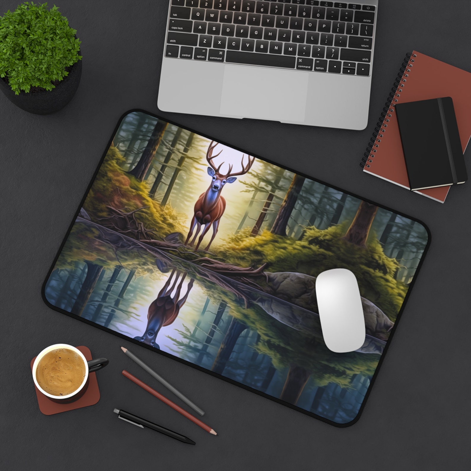 Deer Hunter Desk Mat Gifts for Hunters Colorful Outdoorsy Gifts Deer ...
