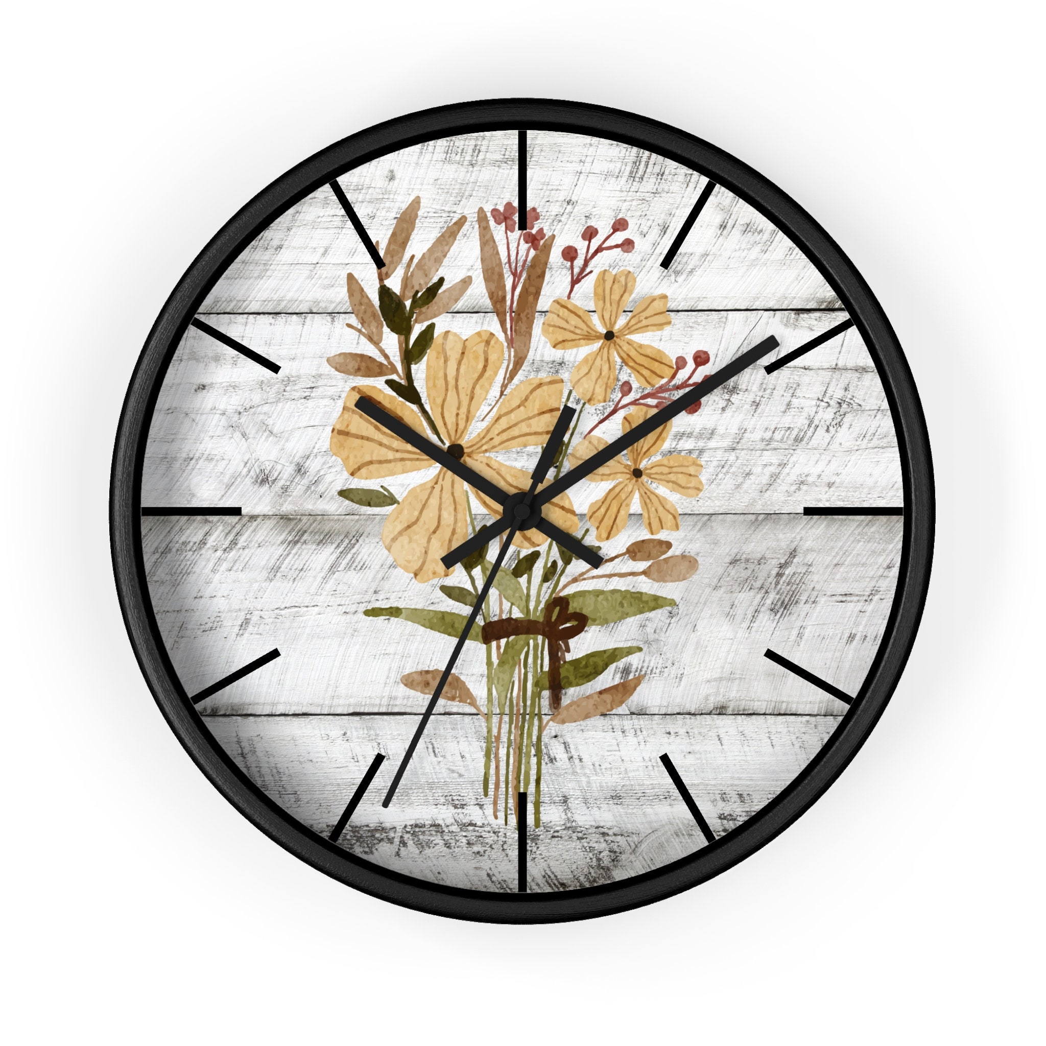 Rustic Wooden Wall Clock Minimalistic Cottagecore Decor for French ...