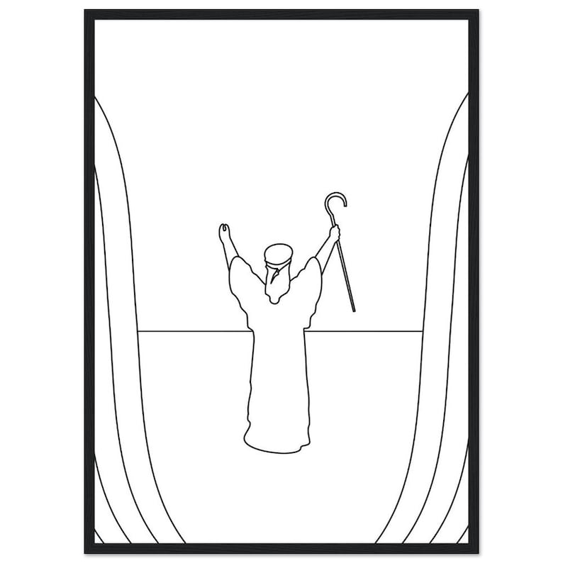 Moses Splitting the Red Sea Poster - Etsy
