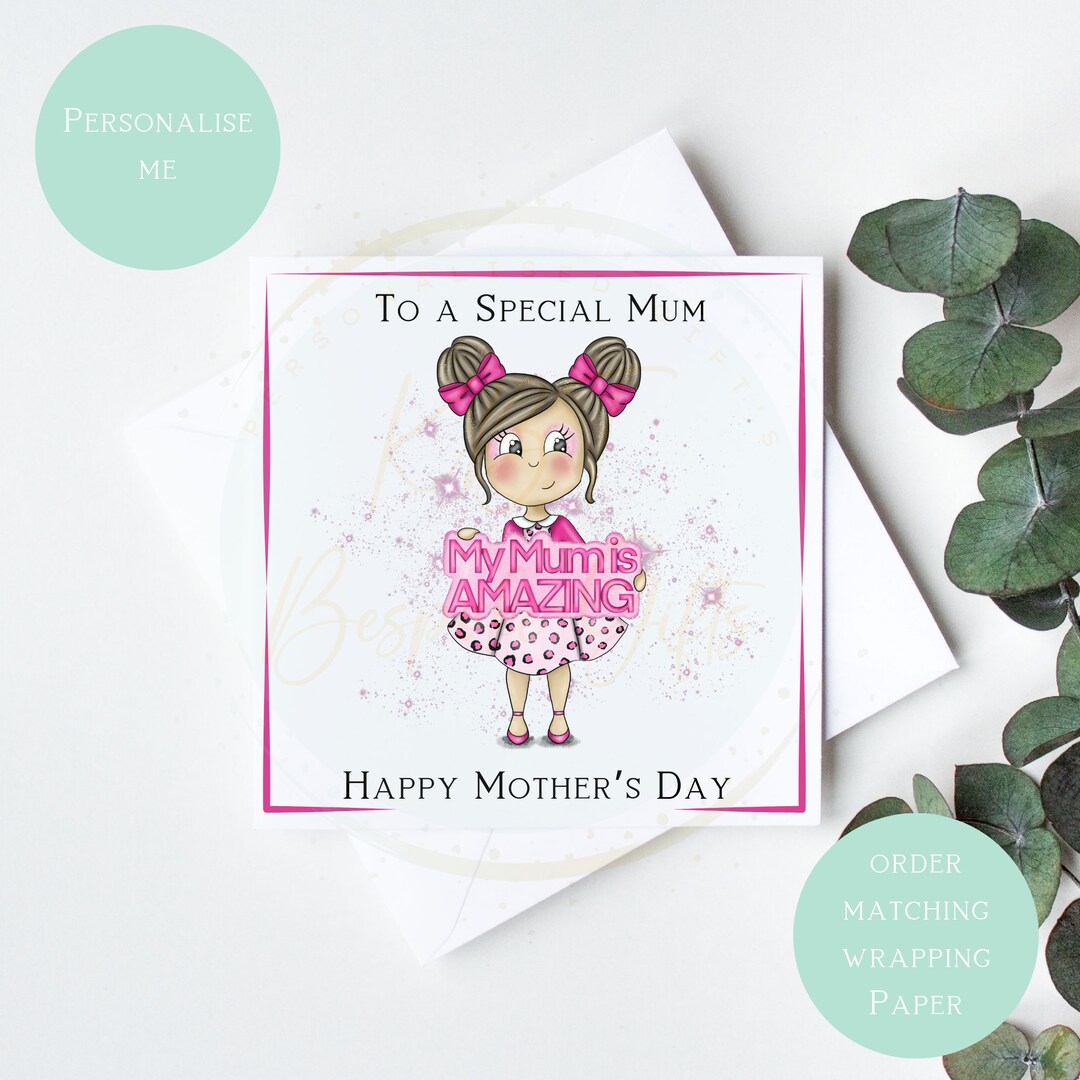 Mother's Day Card Happy Mother's Day Nan Mum Gran Nan Nanna Card ...