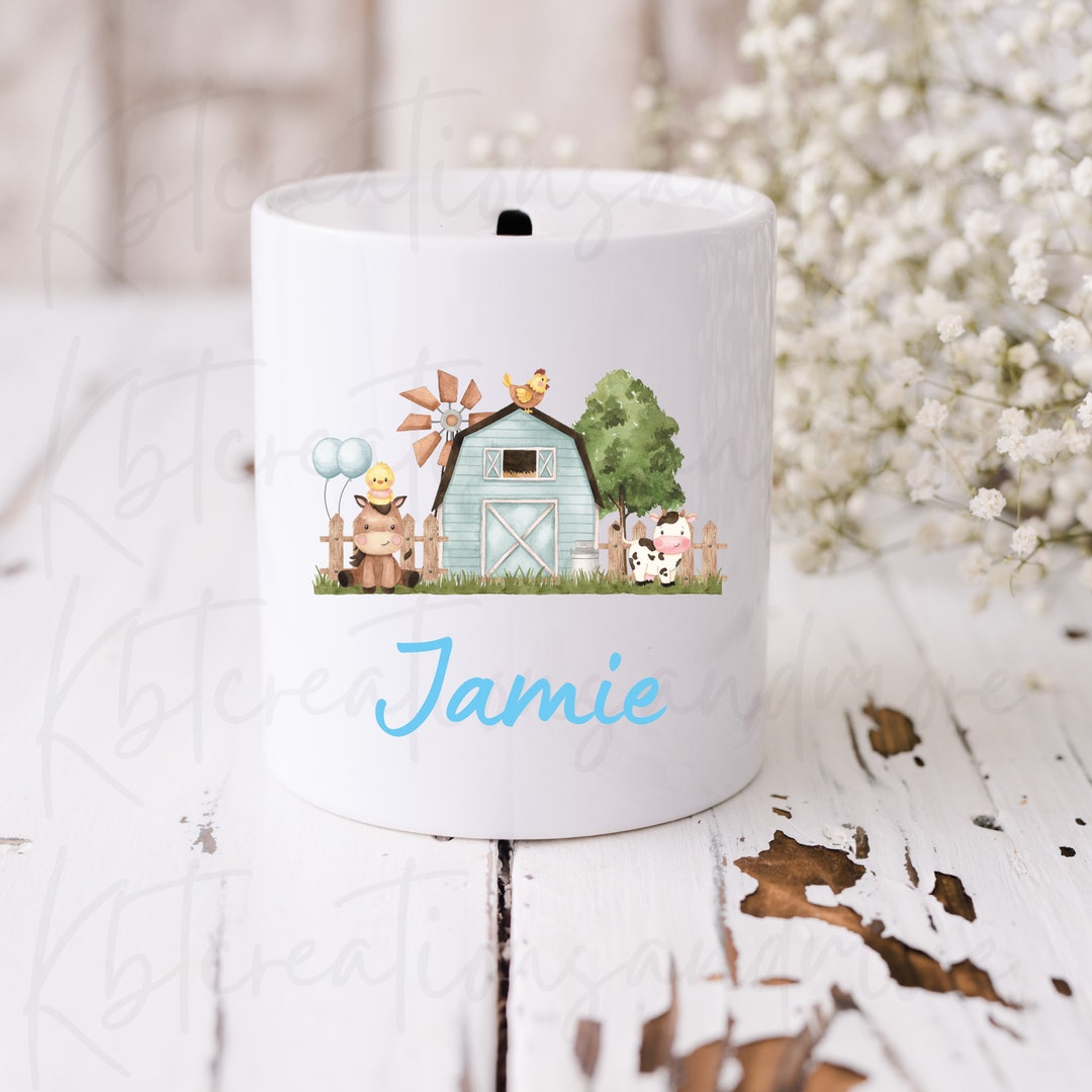 Personalised Farmhouse Money Box - Etsy