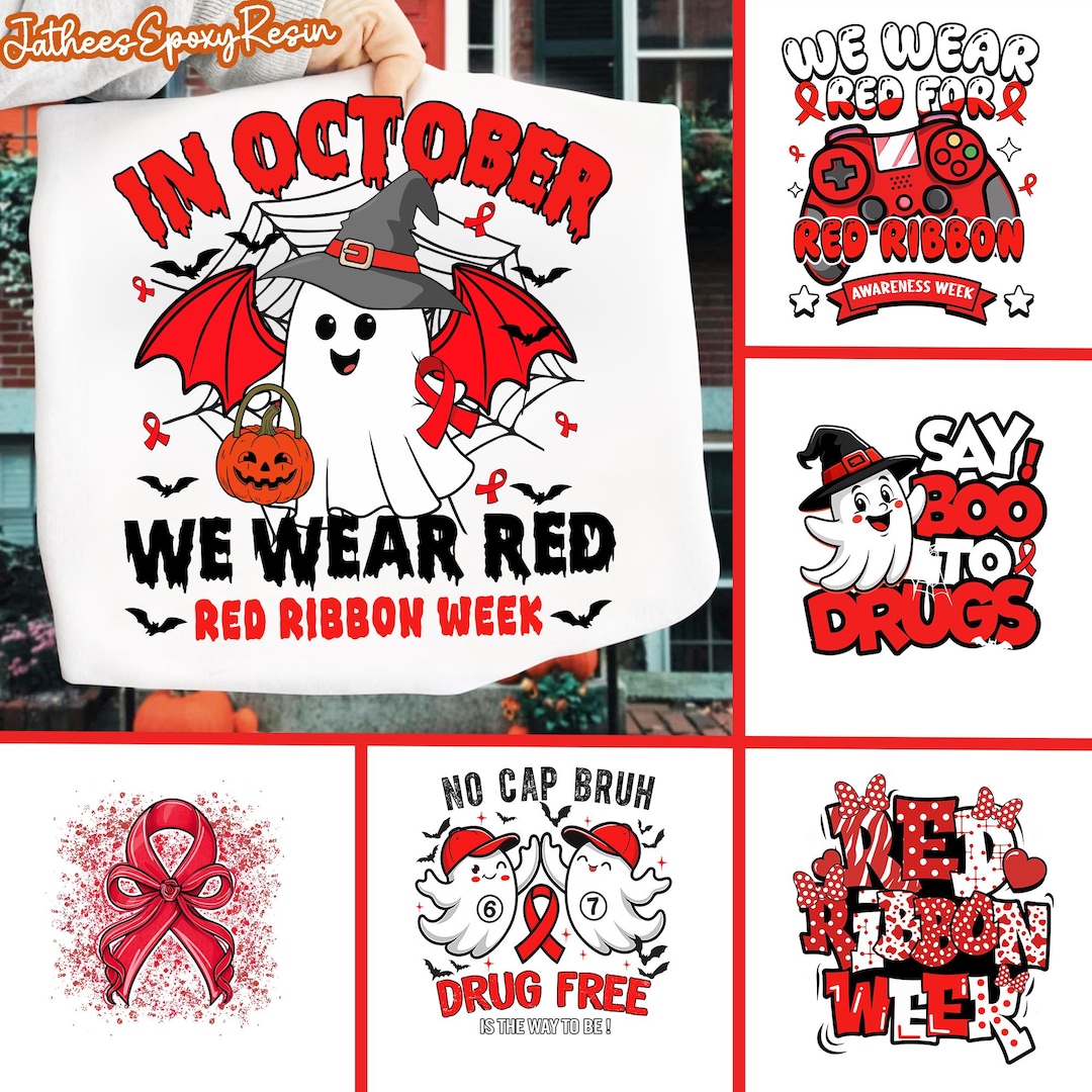Red Ribbon Awareness Week Bundle PNG, Gaming Controller,anti-drug, Red ...