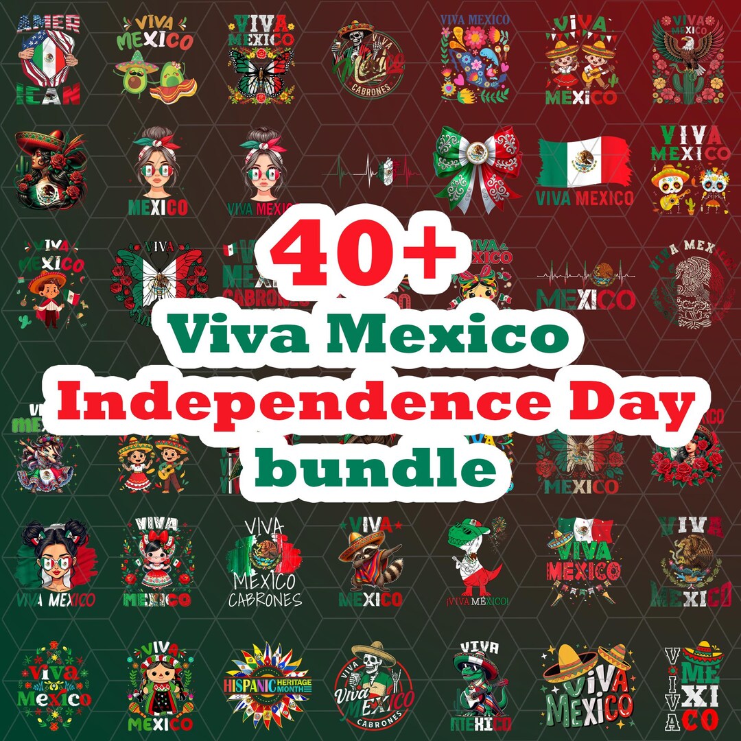 40+ Mexican Independence Day Png Bundle, Viva Mexico PNG Clipart, Cinco ...
