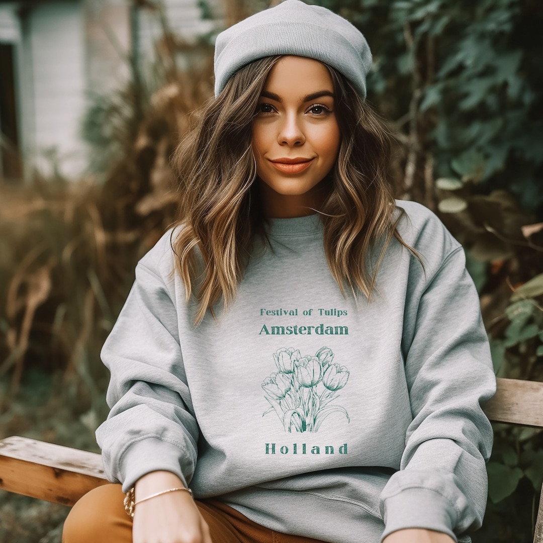 Festival of Tulips Tulip Sweatshirt Tulips Sweater Amsterdam Sweater ...