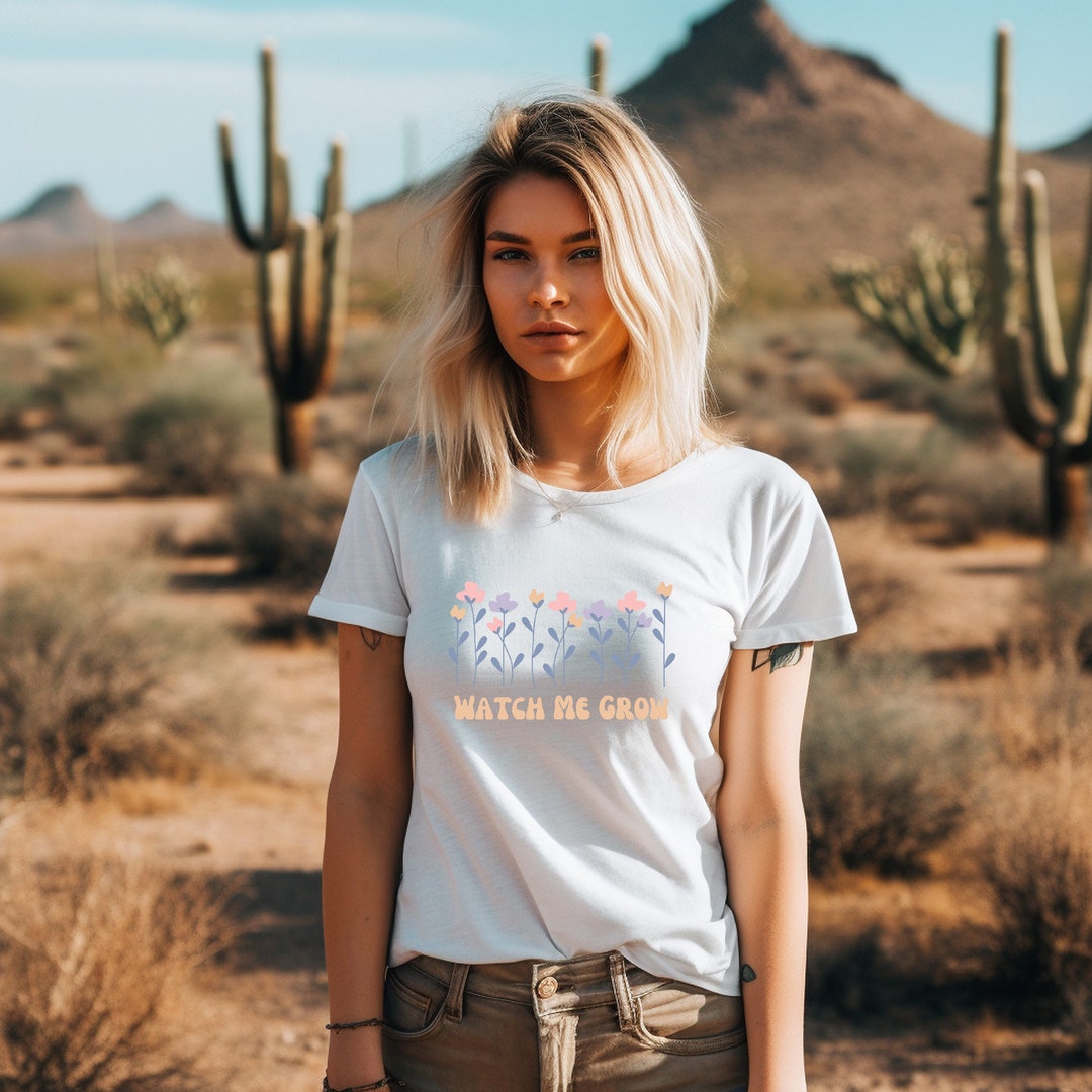 Watch Me Grow T-shirt, Bloomcore Fashion, Nature Lover Gift, Floral T ...