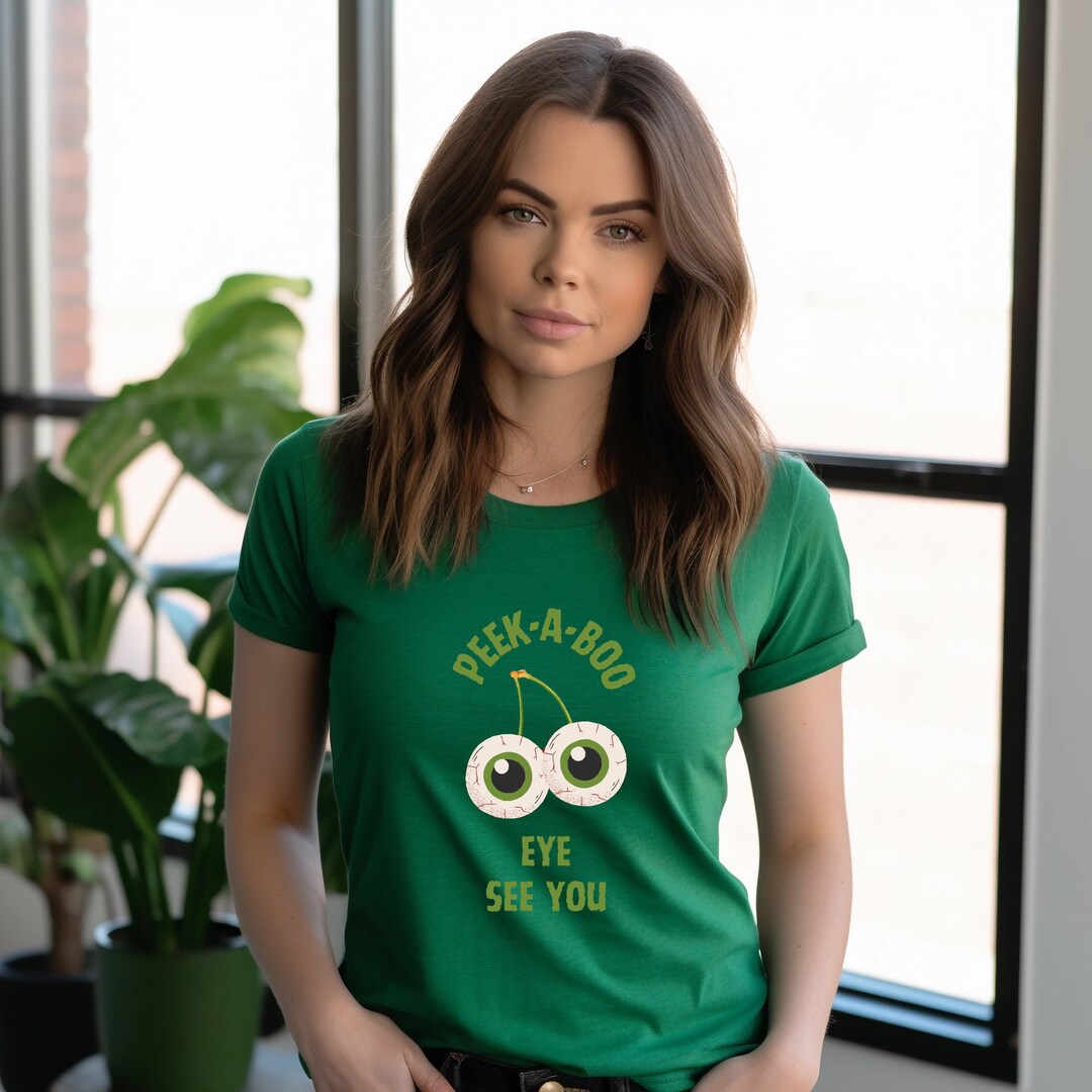 Peek-a-boo T-shirt, Cute Halloween T-shirt, Eyes Halloween T-shirt ...